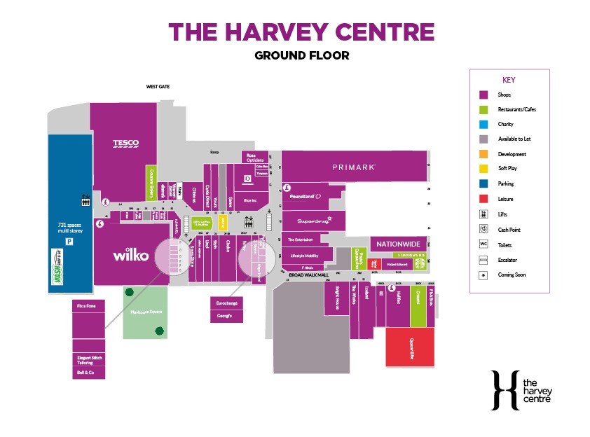 Centre Map - Harvey Centre