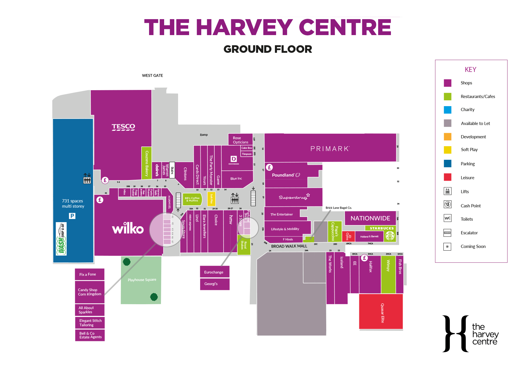 Centre Map - Harvey Centre