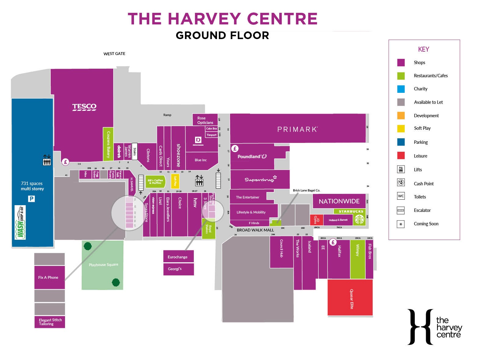 Centre Map - Harvey Centre