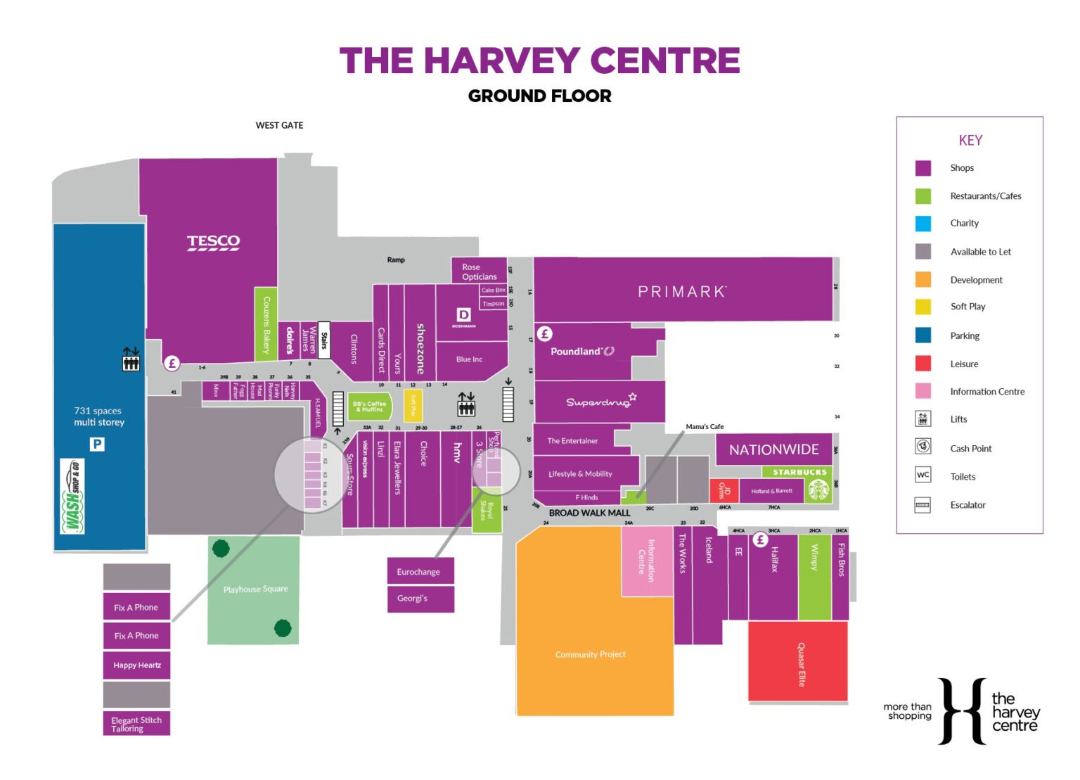 Centre Map - Harvey Centre